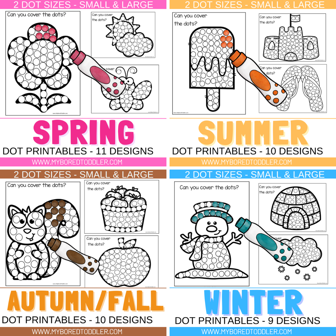 Seasonal Dot Printable Bundle for Toddlers & Preschoolers – My Bored ...