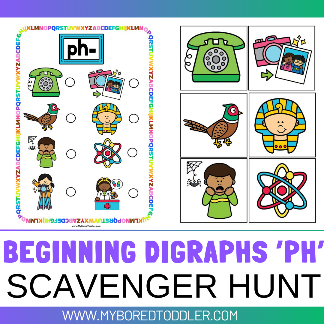 Beginning Digraphs 'PH' Alphabet Scavenger Hunt / Treasure Hunt – My ...