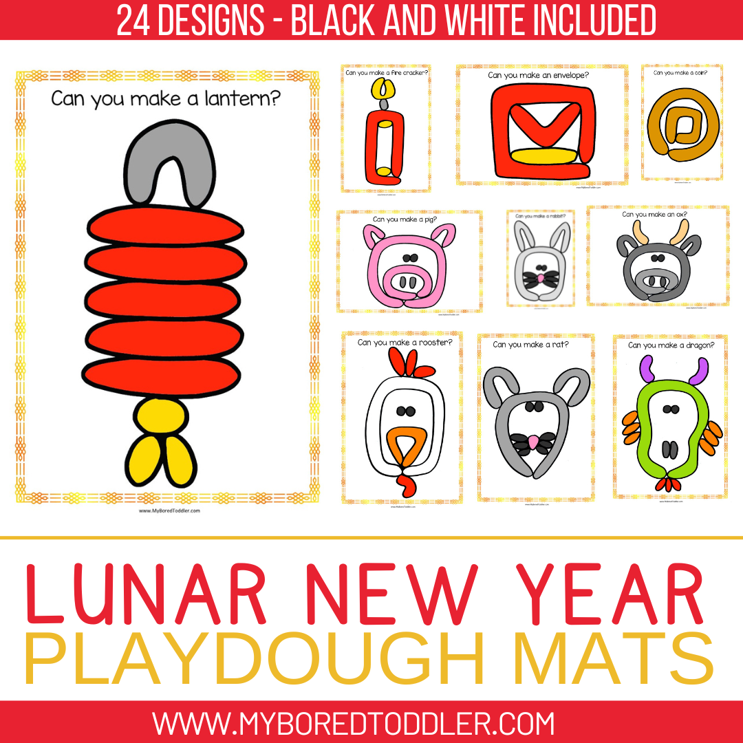 CHINESE NEW YEAR / LUNAR NEW YEAR / Playdough Mats – My Bored Toddler