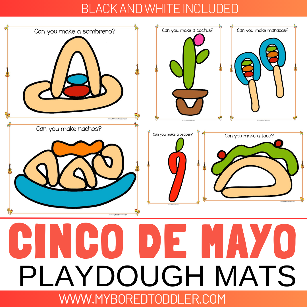 Cinco De Mayo Playdough Mats – My Bored Toddler
