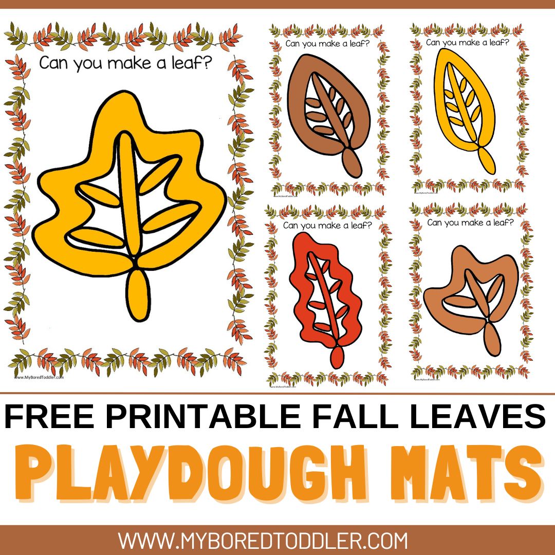 FREE Autumn / Fall Leaves Playdough Mats / Playdoh mats – My Bored Toddler