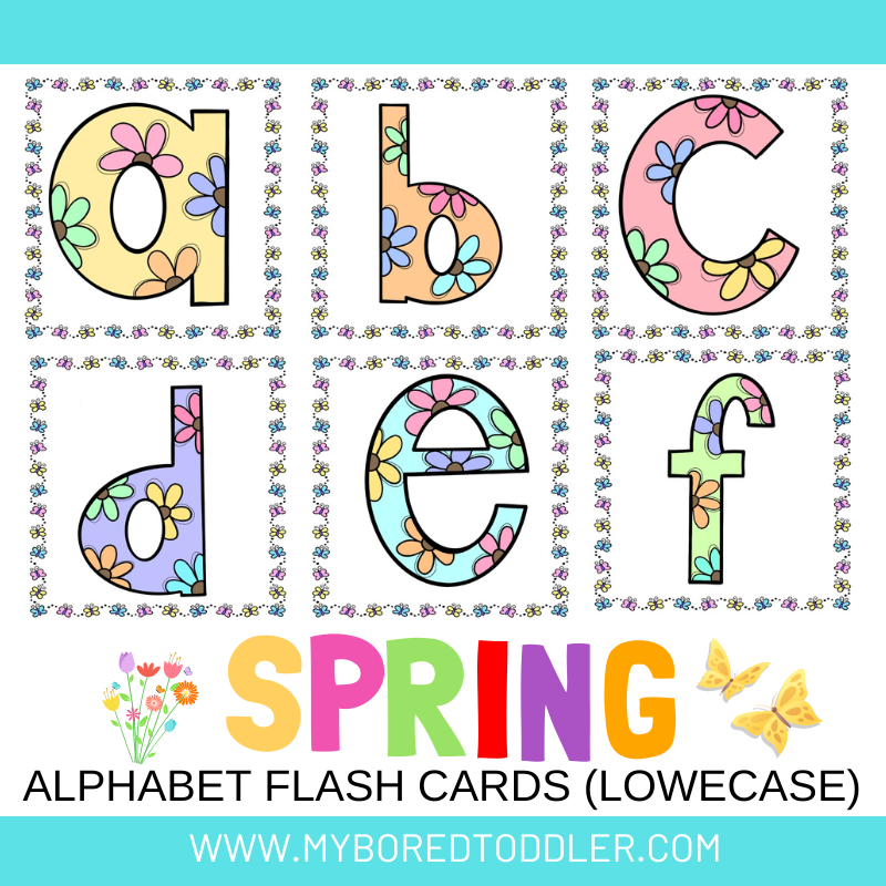 Spring Alphabet Cards - lowercase – My Bored Toddler