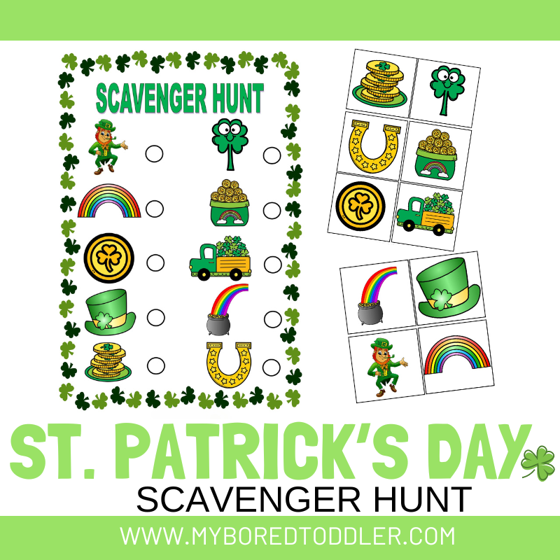 St Patrick's Day Scavenger Hunt – My Bored Toddler