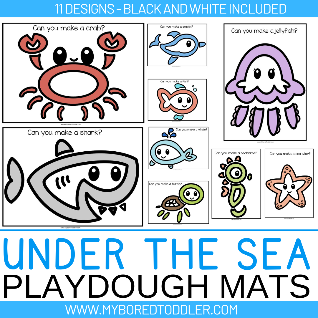 Under the Sea / Ocean Animals Playdough Mats – My Bored Toddler