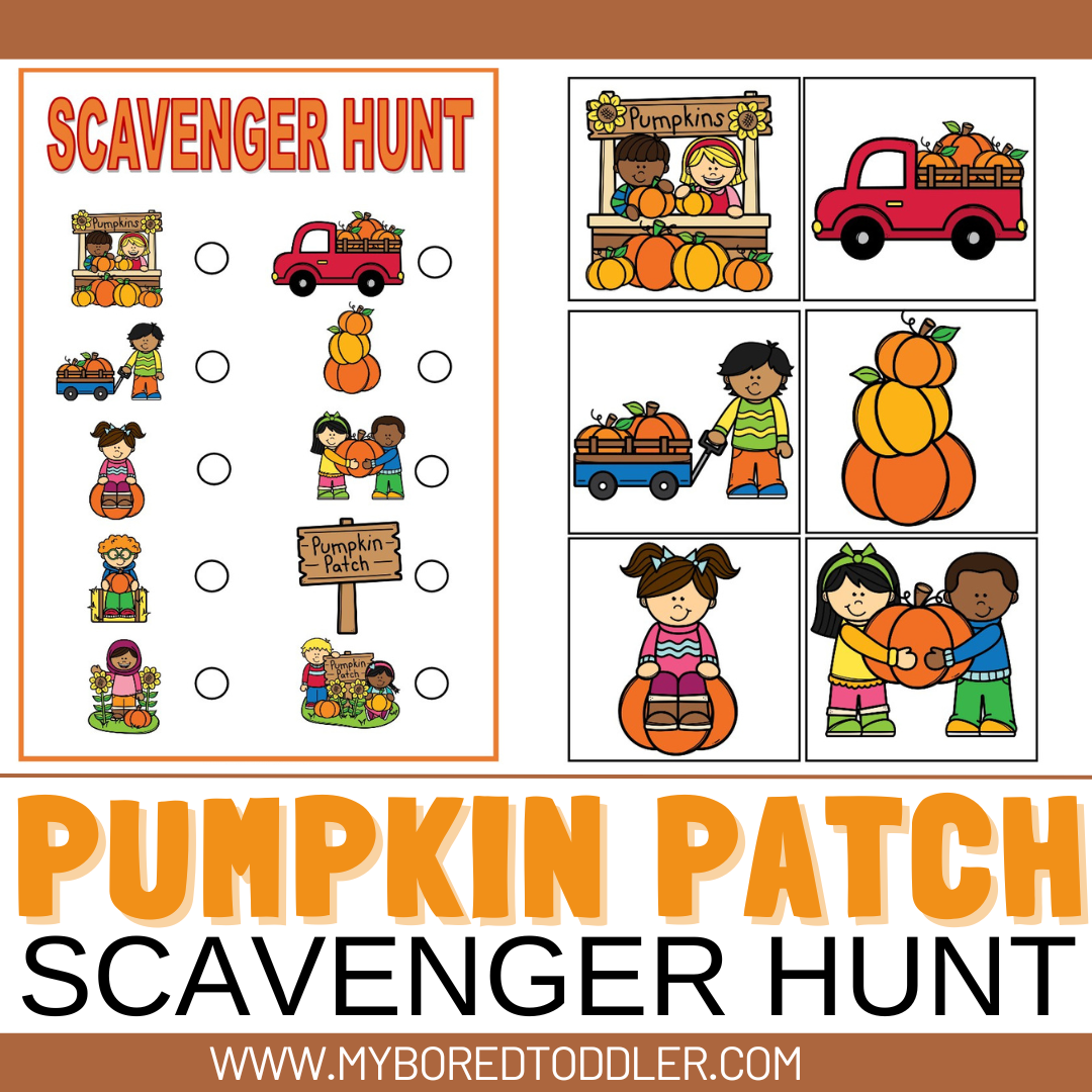 Autumn / Fall PUMPKIN PATCH Scavenger Hunt / Treasure Hunt – My Bored ...