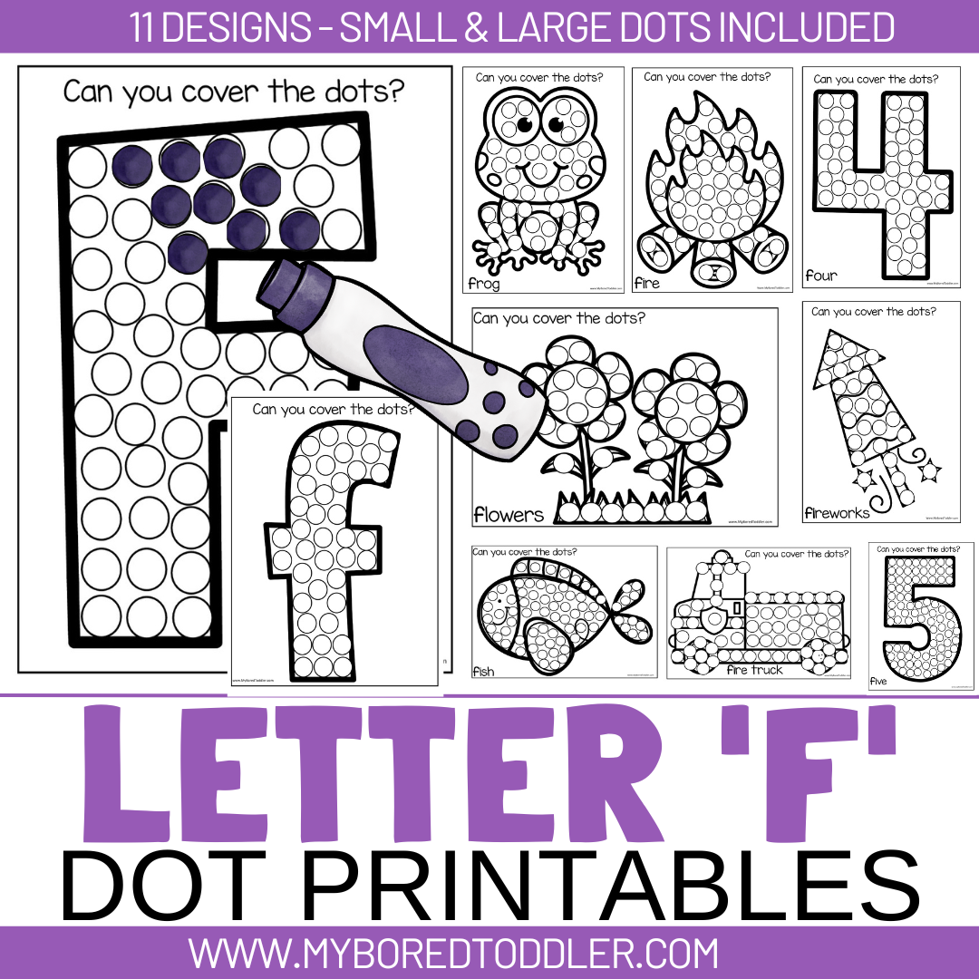 Alphabet - Letter F Dot Printables – My Bored Toddler