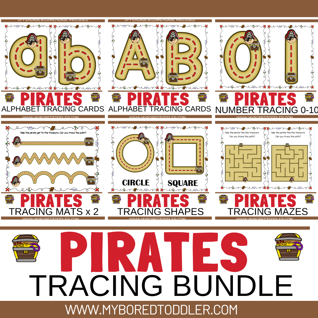 PIRATES Tracing Bundle – My Bored Toddler