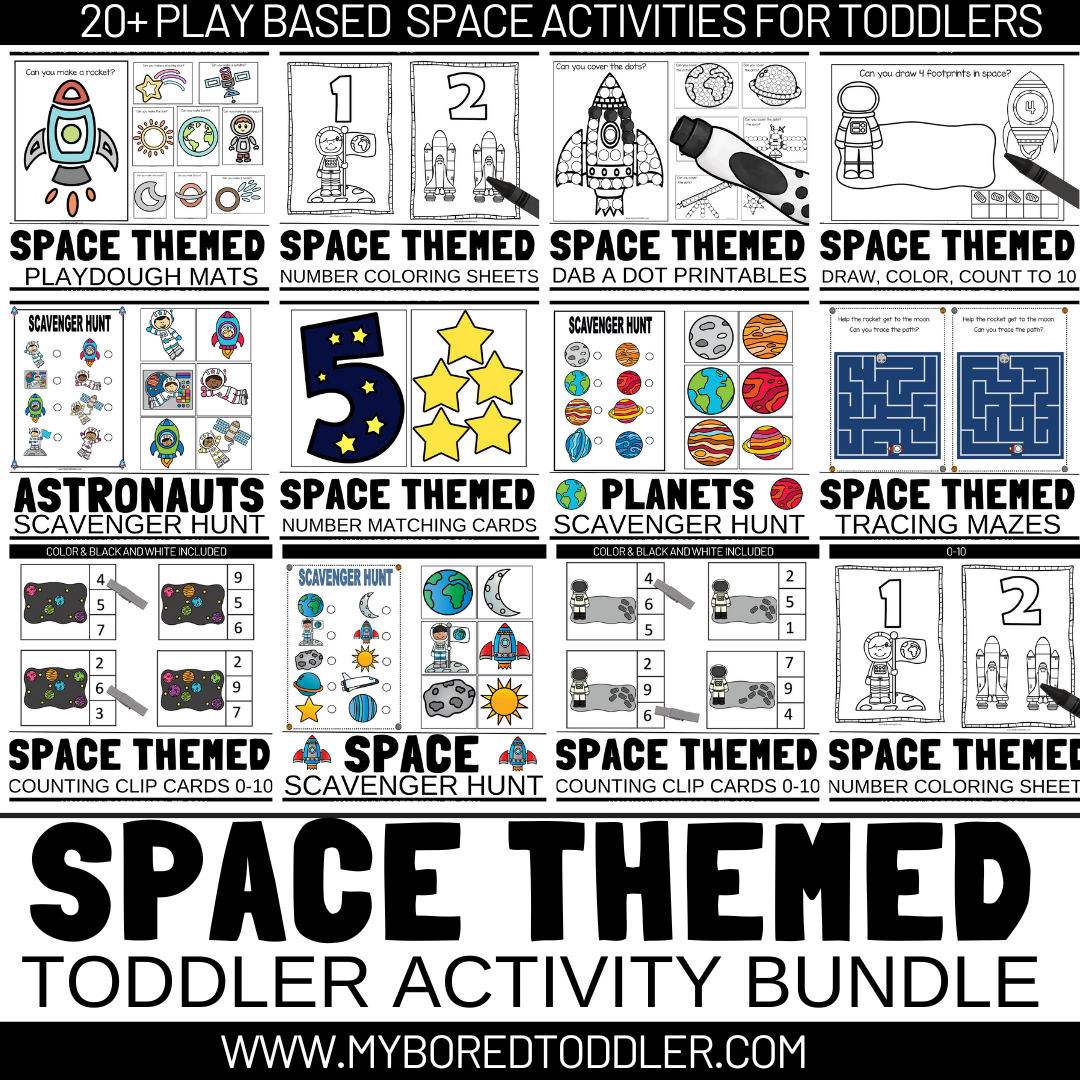 SPACE Printable Bundle - 20+ Space themed resources – My Bored Toddler