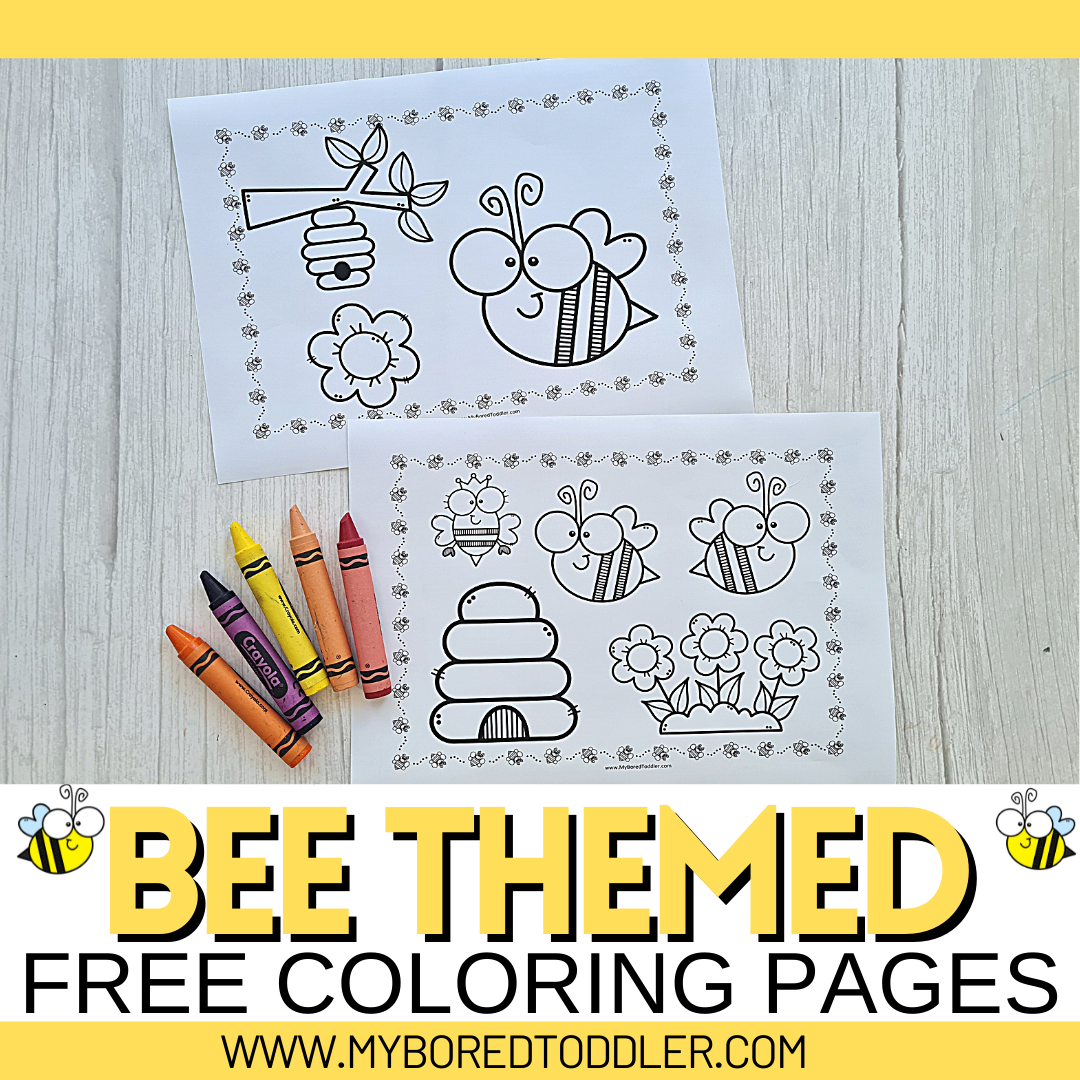 BEE coloring pages – My Bored Toddler