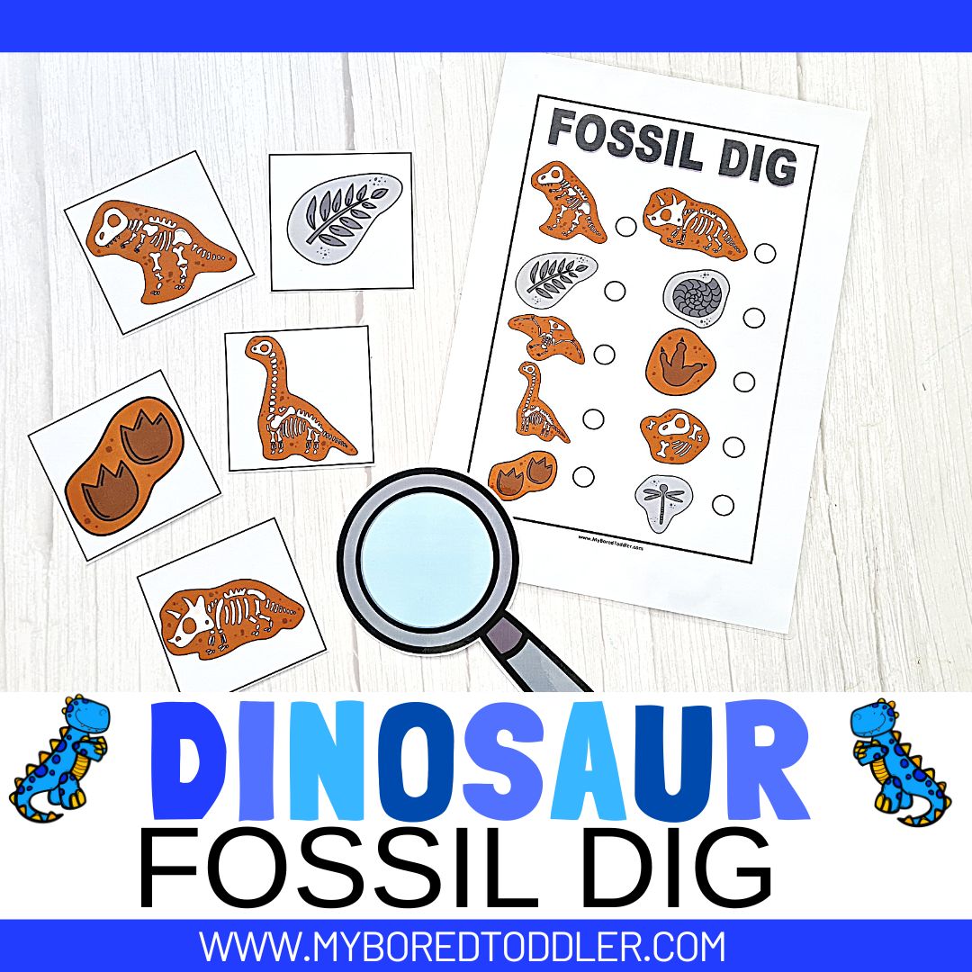 Dinosaur Fossil Dig – My Bored Toddler