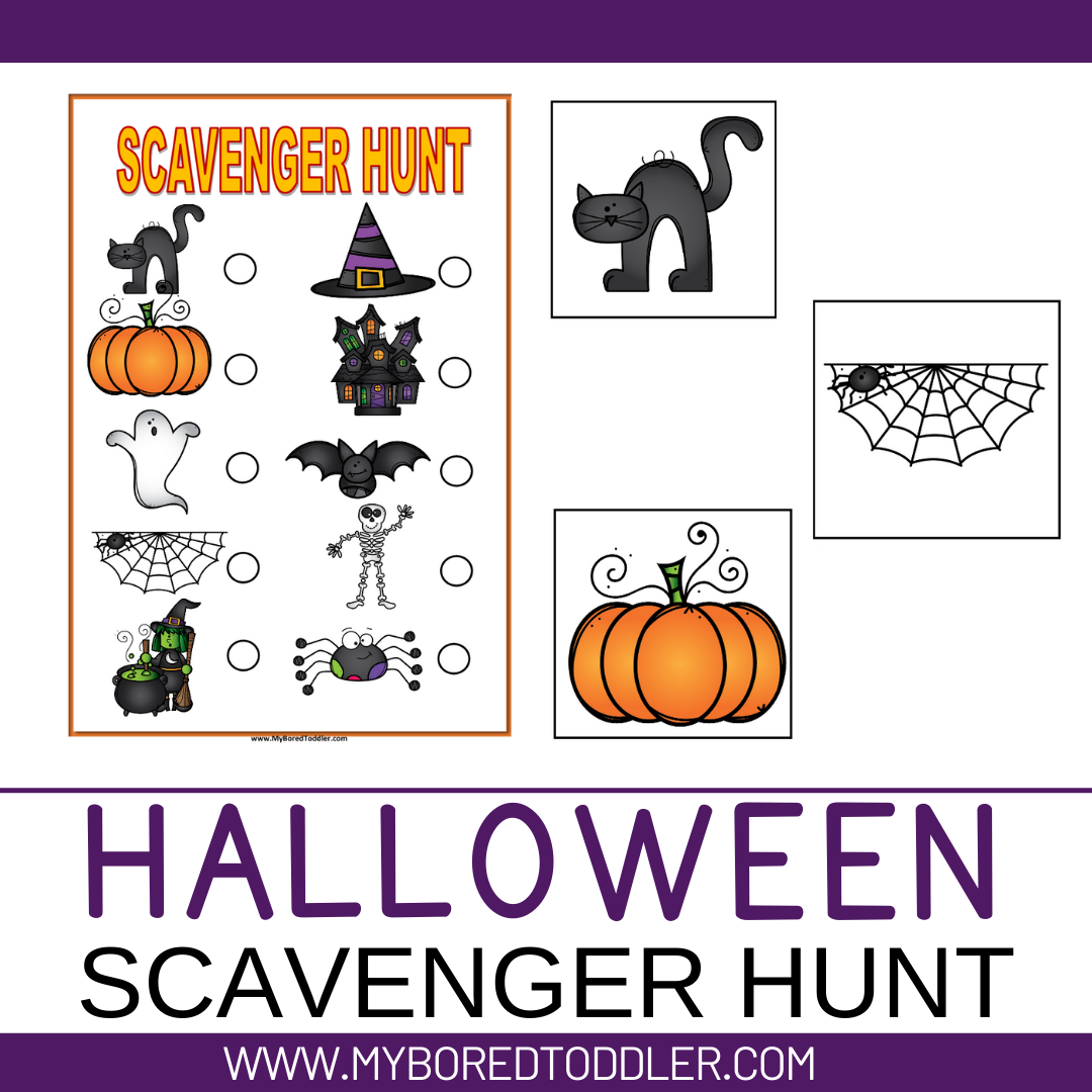 Halloween Scavenger Hunt – My Bored Toddler