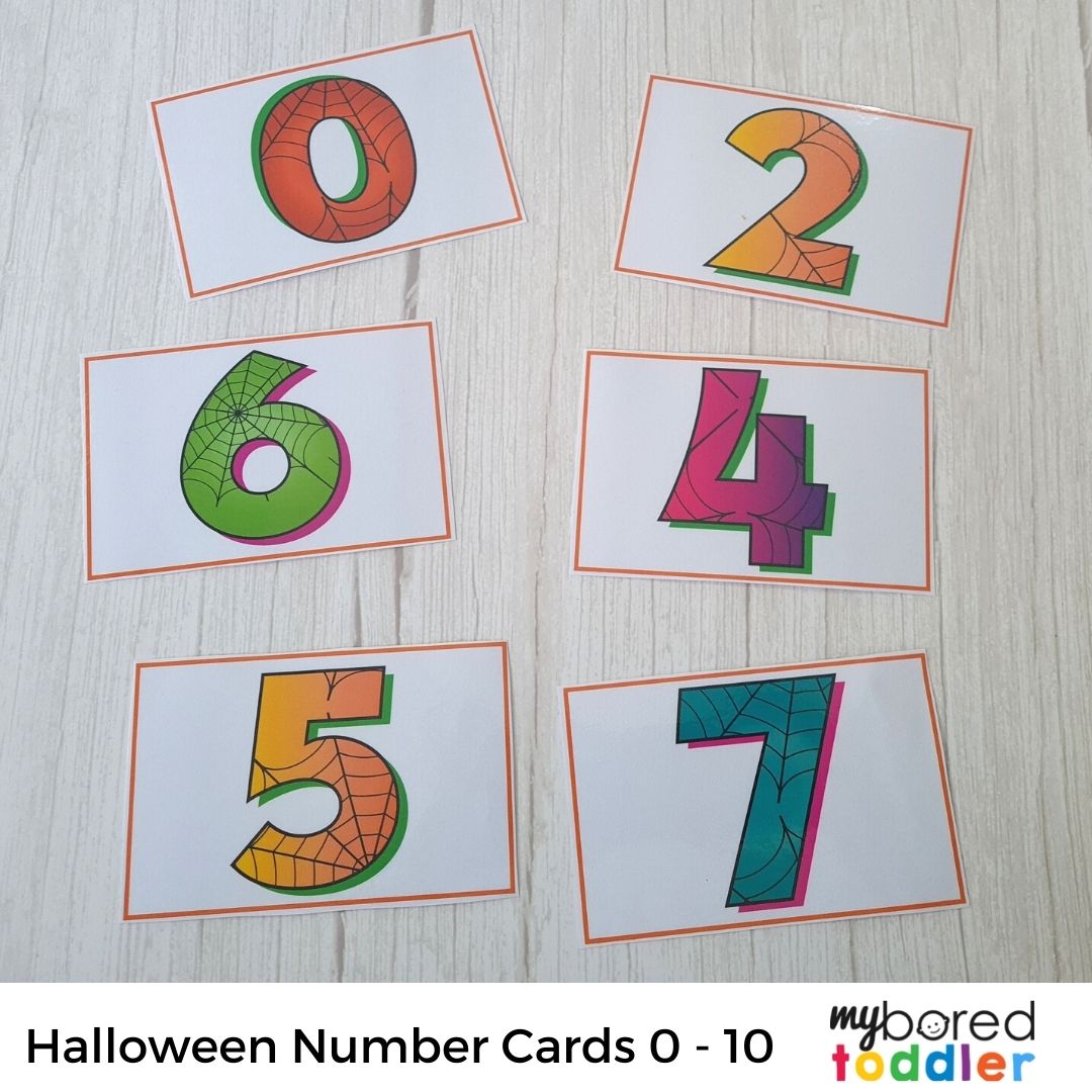 Halloween Number Flashcards 0 - 10 – My Bored Toddler