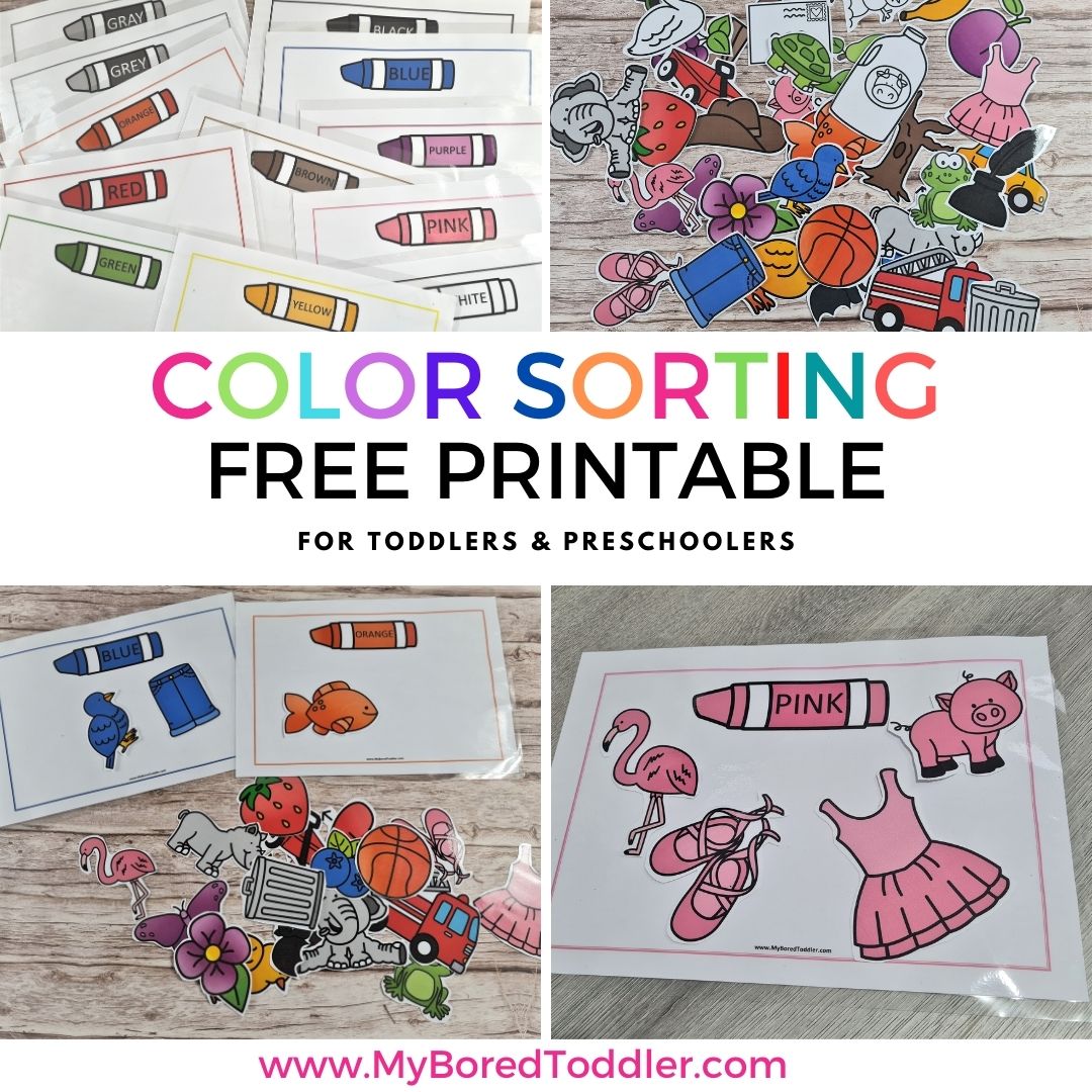 Color Matching and Sorting Cards - FREE – My Bored Toddler