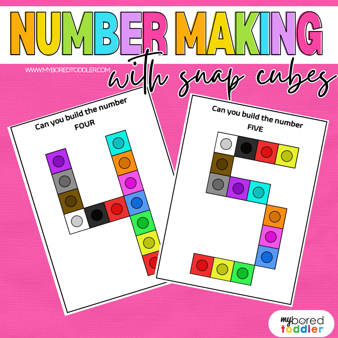Number Building Cards 0-10 Snap Cubes – My Bored Toddler