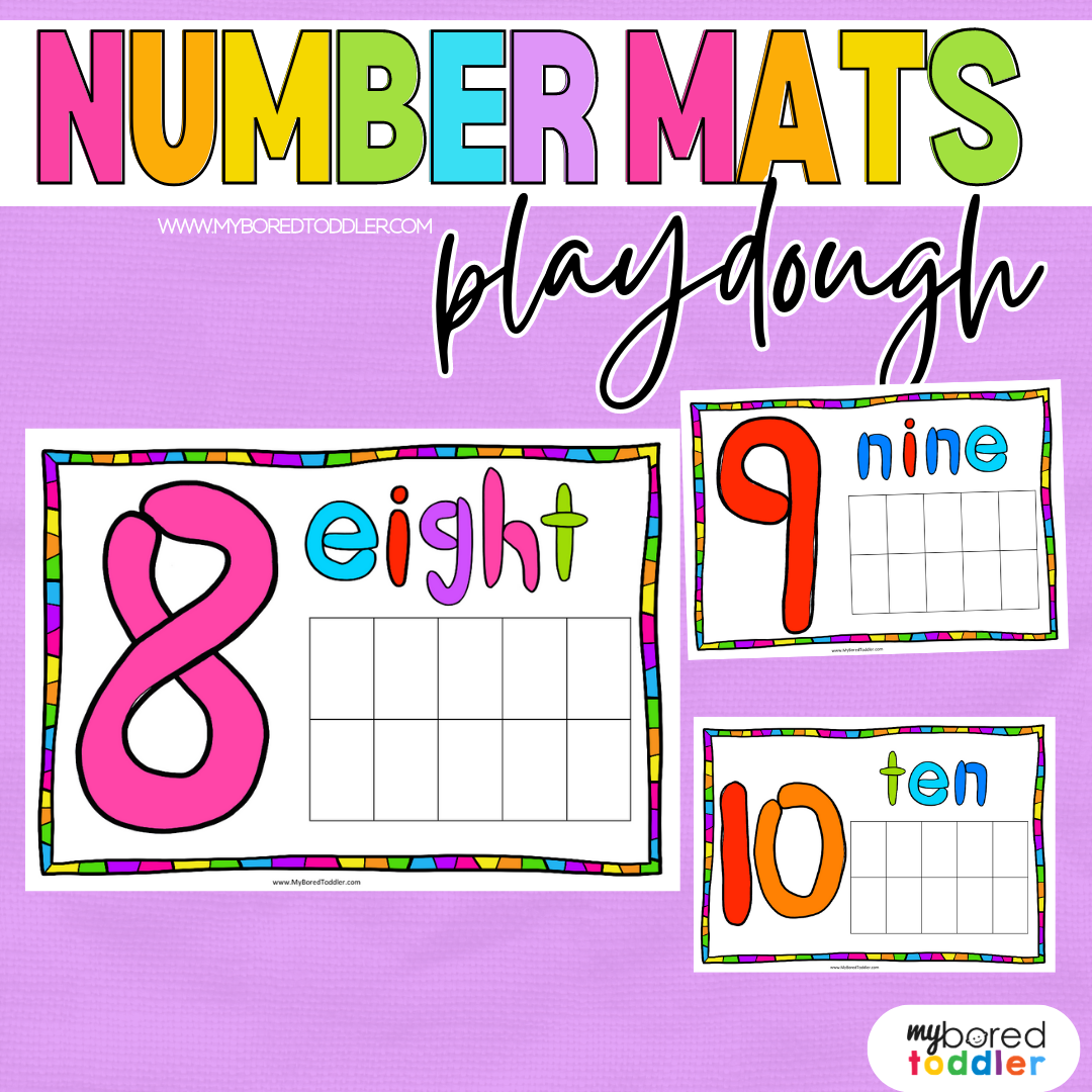 Number Playdough Mats 0-10 Color – My Bored Toddler