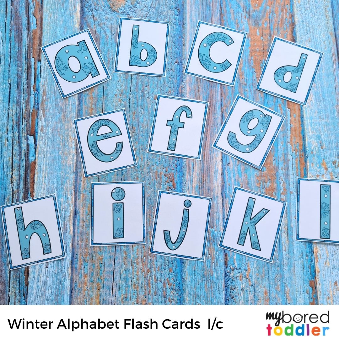 Winter Alphabet Flashcards - Uppercase & Lowercase – My Bored Toddler