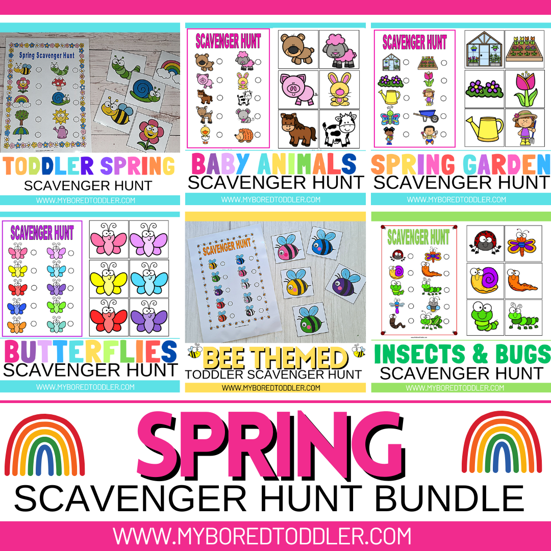 SPRING Scavenger Hunt / Treasure Hunt Bundle – My Bored Toddler