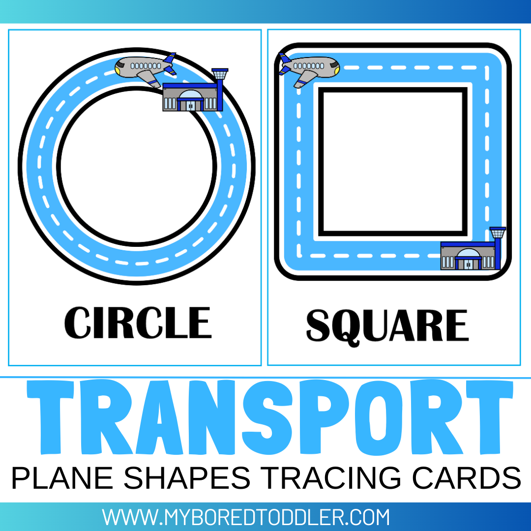 Transport Planes Shape Tracing Sheets – My Bored Toddler