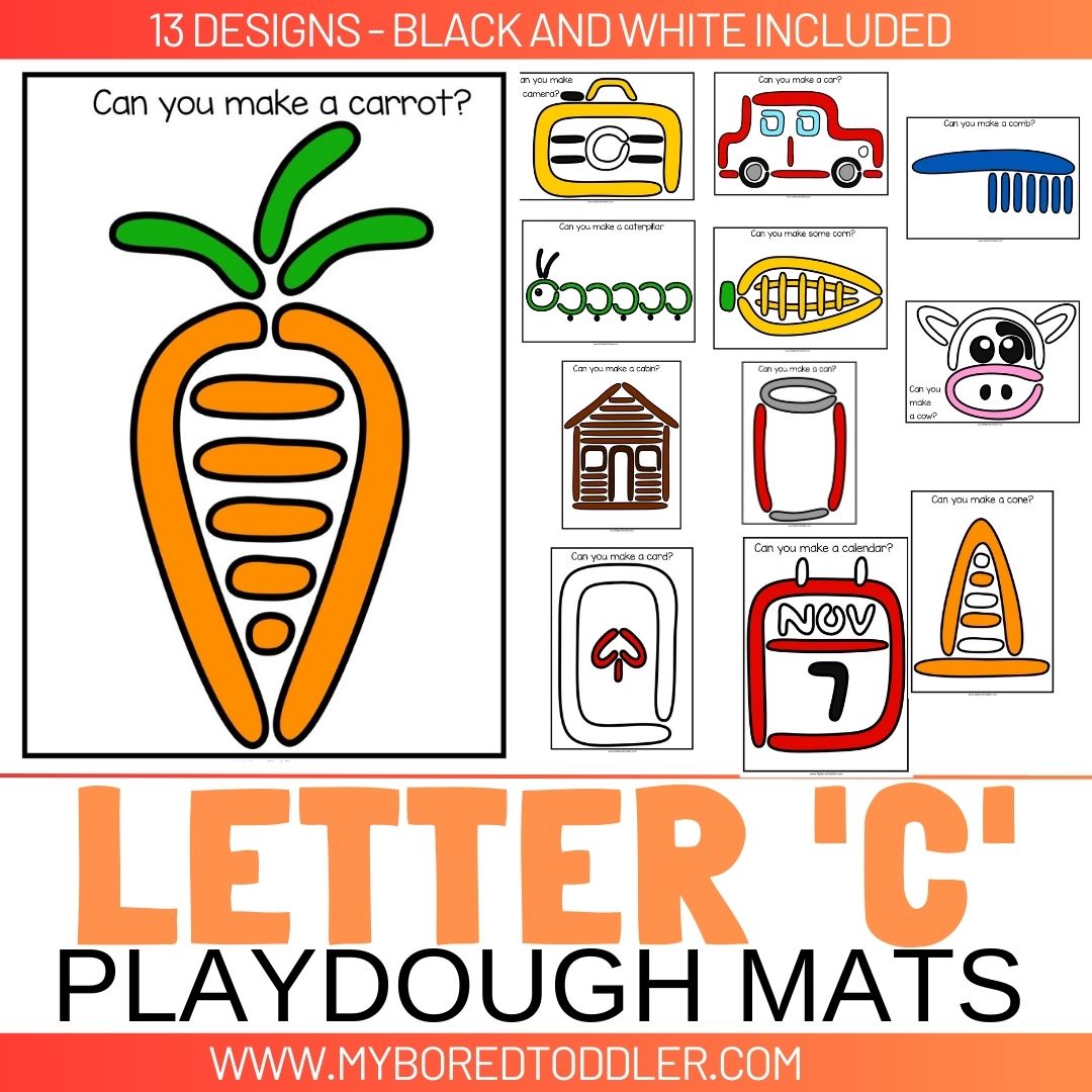 LETTER OF THE WEEK 'C' Playdough Mats / Playdoh Mats – My Bored Toddler