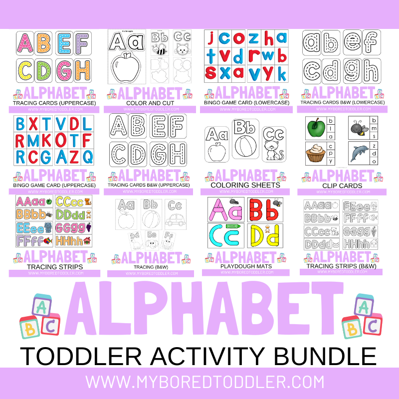 ALPHABET PRINTABLE BUNDLE - 15 RESOURCES! – My Bored Toddler