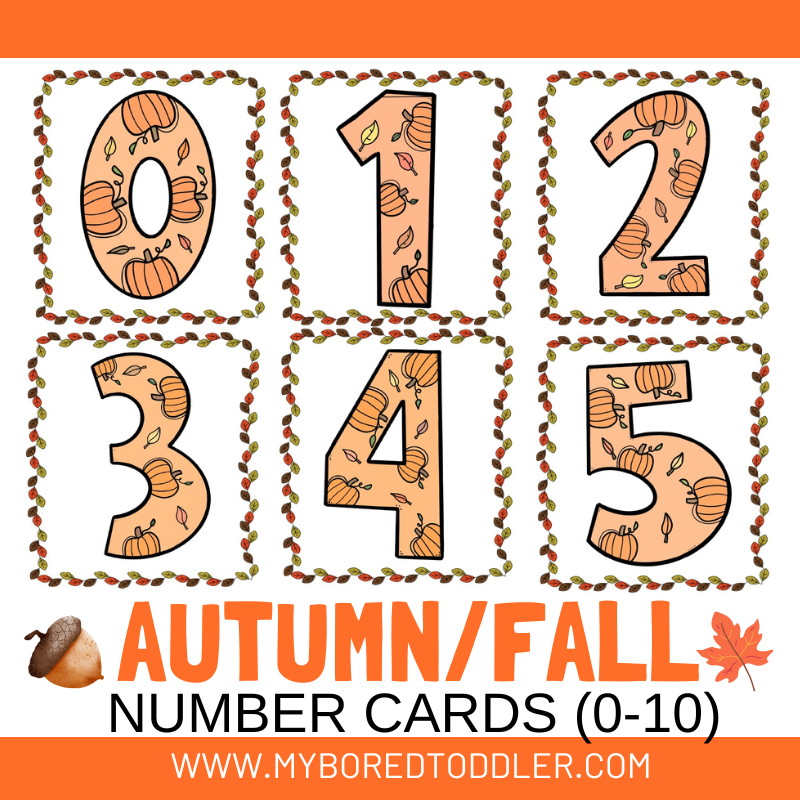 Autumn / Fall Apple Coloring & Tracing Sheets - Numbers 0-10 – My Bored ...