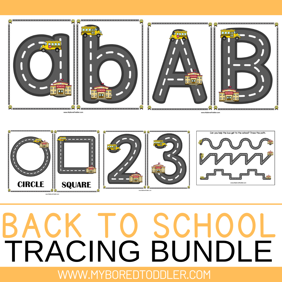 Back to School Tracing Bundle – My Bored Toddler