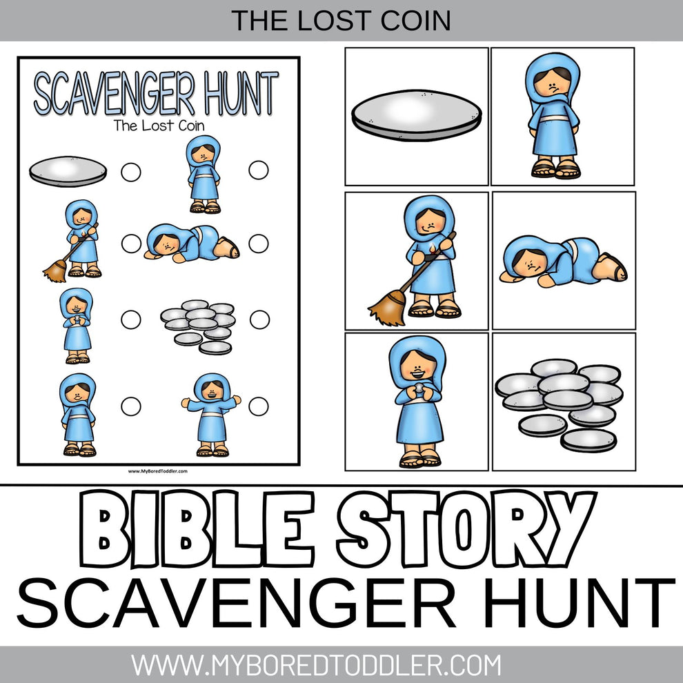 BIBLE STORY - Scavenger Hunt / Treasure Hunt THE LOST COIN – My Bored ...