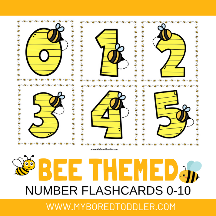 Bee Number Flashcards 0-10 – My Bored Toddler