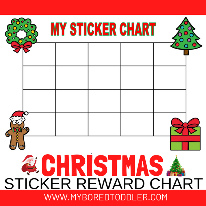 Christmas Sticker / Reward Chart – My Bored Toddler