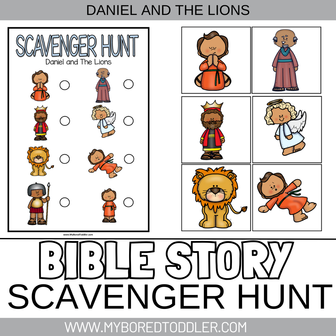 BIBLE STORY - Scavenger Hunt / Treasure Hunt DANIEL & THE LIONS – My ...