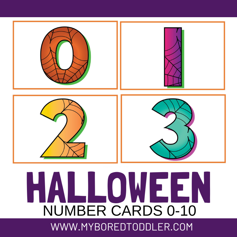 Halloween Number Flashcards 0 - 10 – My Bored Toddler
