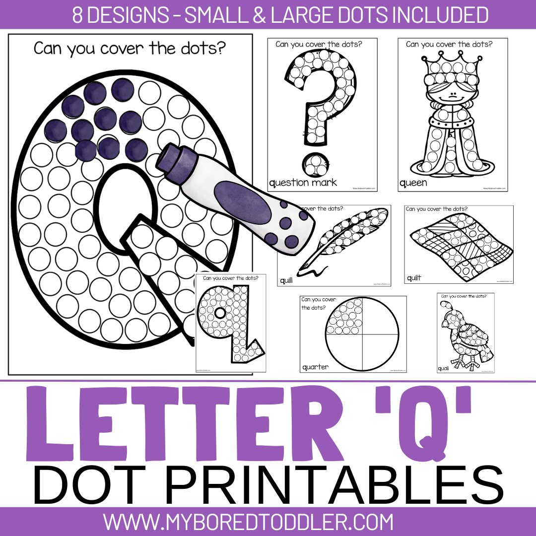 Alphabet - Letter Q Dot Printables – My Bored Toddler