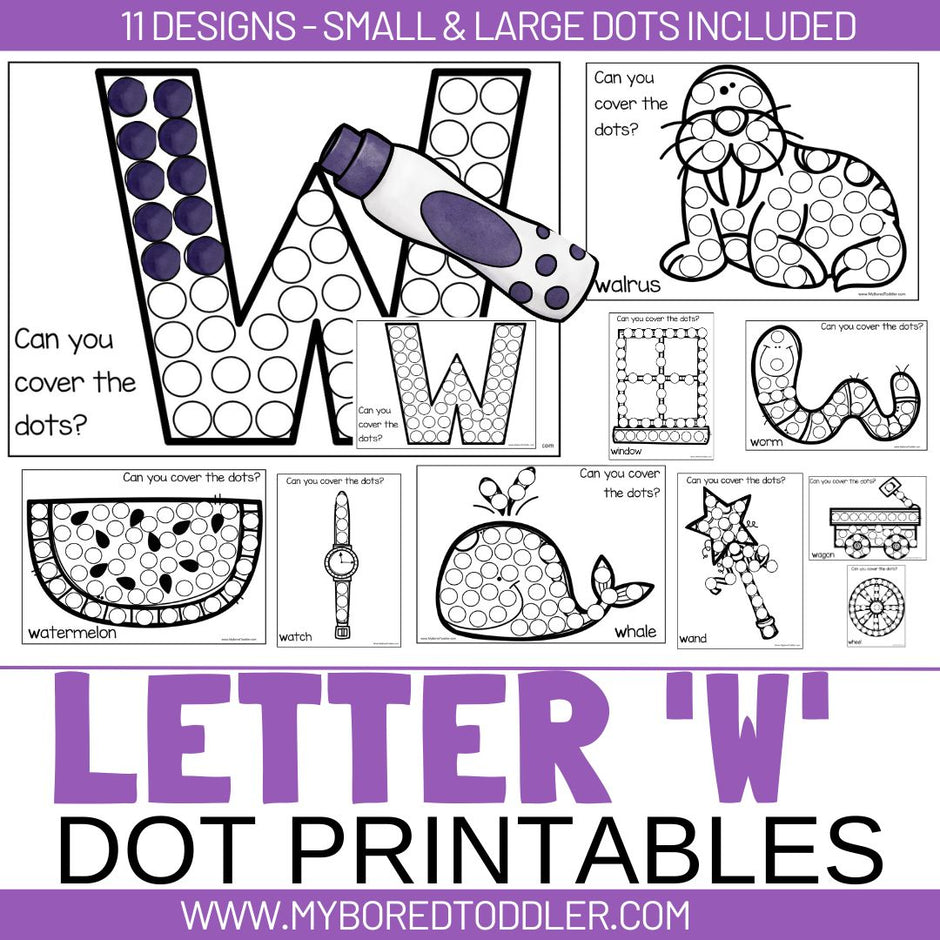 Alphabet Dot Printables – My Bored Toddler