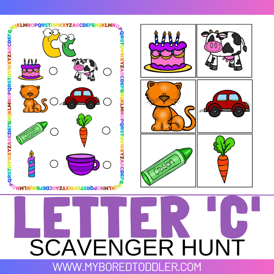 Alphabet - Letter C Scavenger Hunt – My Bored Toddler