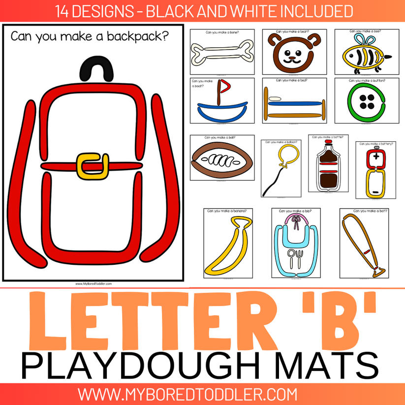 LETTER OF THE WEEK alphabet Playdough / Playdoh Mat BUNDLE – My Bored ...