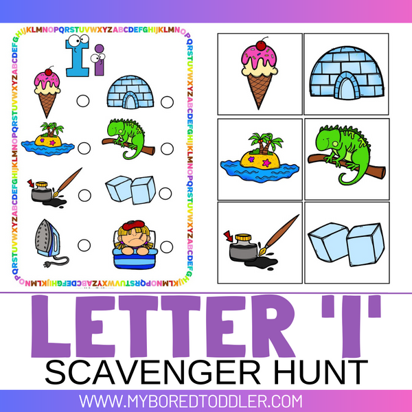 Alphabet - Letter I Scavenger Hunt – My Bored Toddler
