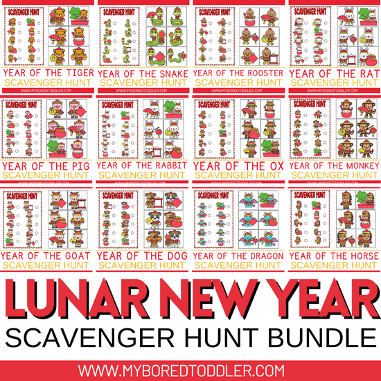 *FLASH SALE* LUNAR NEW YEAR / CHINESE NEW YEAR SCAVENGER HUNT BUNDLE Y ...