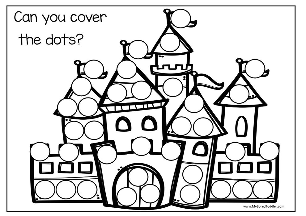 Fairy Tales Dot Printables 2 sizes – My Bored Toddler