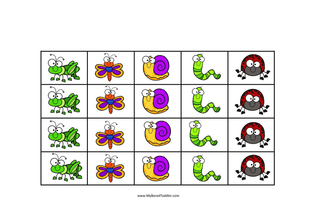 Insects & Bugs Reward Sticker Chart – My Bored Toddler