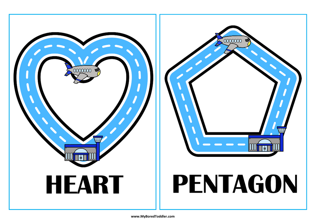Transport Planes Shape Tracing Sheets – My Bored Toddler