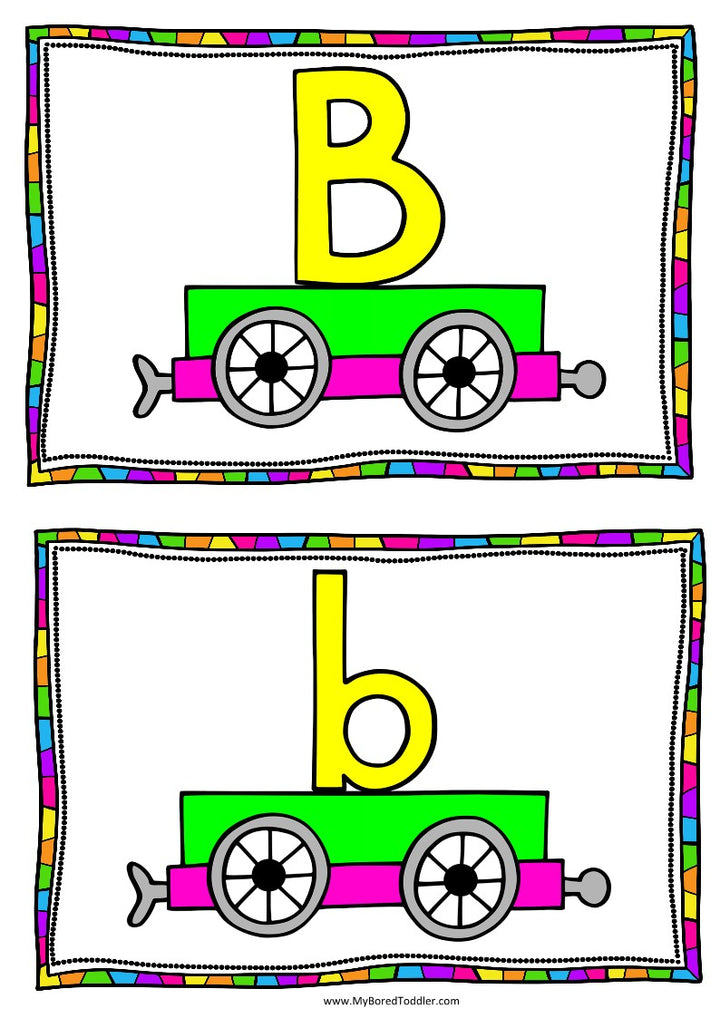 Transport Train Alphabet Matching Cards - Uppercase & Lowercase – My ...