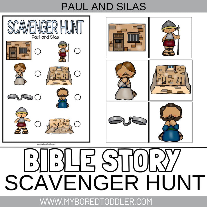 BIBLE STORY - Scavenger Hunt / Treasure Hunt PAUL AND SILAS – My Bored ...
