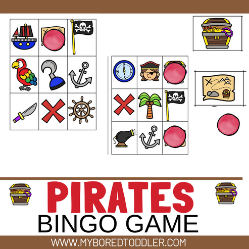 PIRATE Theme Bingo Game – My Bored Toddler
