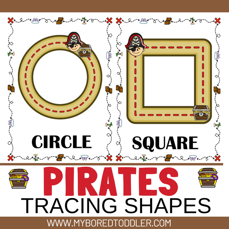 PIRATES Shape Tracing Cards – My Bored Toddler