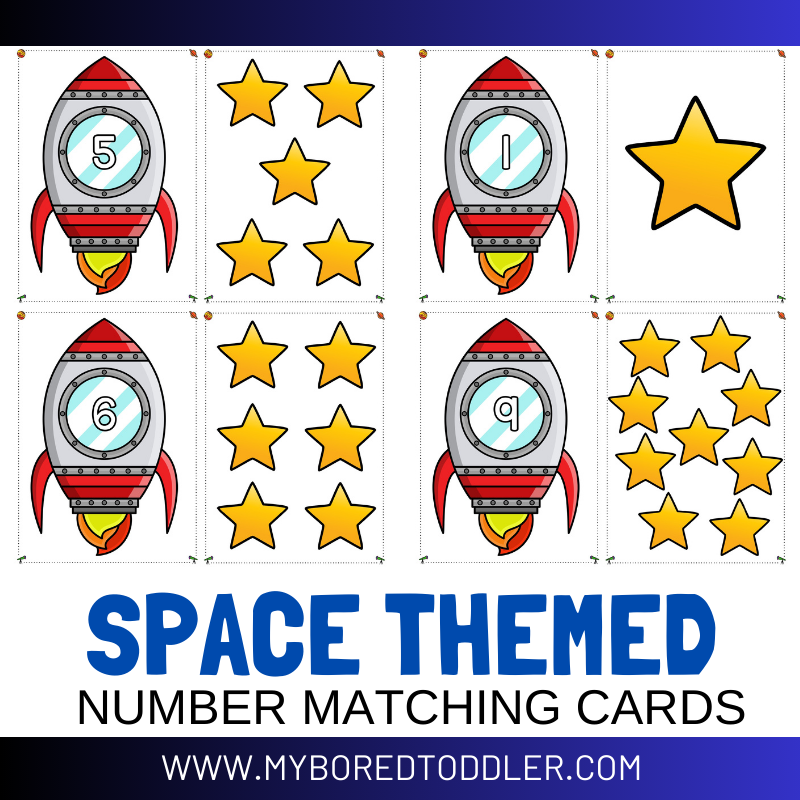 Space Number Matching Cards 0 - 10 – My Bored Toddler