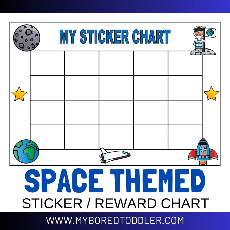 Space Sticker / Reward Chart – My Bored Toddler