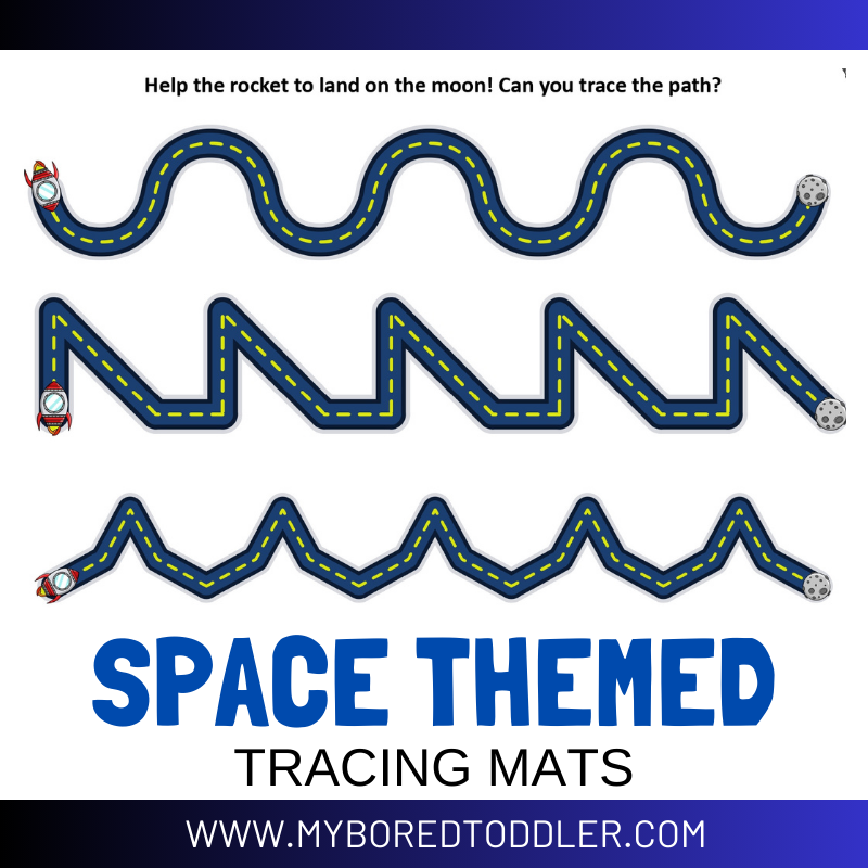Space Tracing Mats – My Bored Toddler