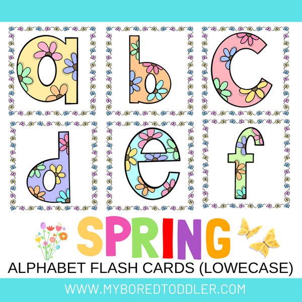 Spring Alphabet Cards - lowercase – My Bored Toddler
