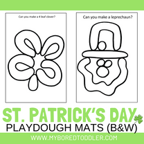 St Patrick's Day Playdough Mats - Color & Black & White – My Bored Toddler