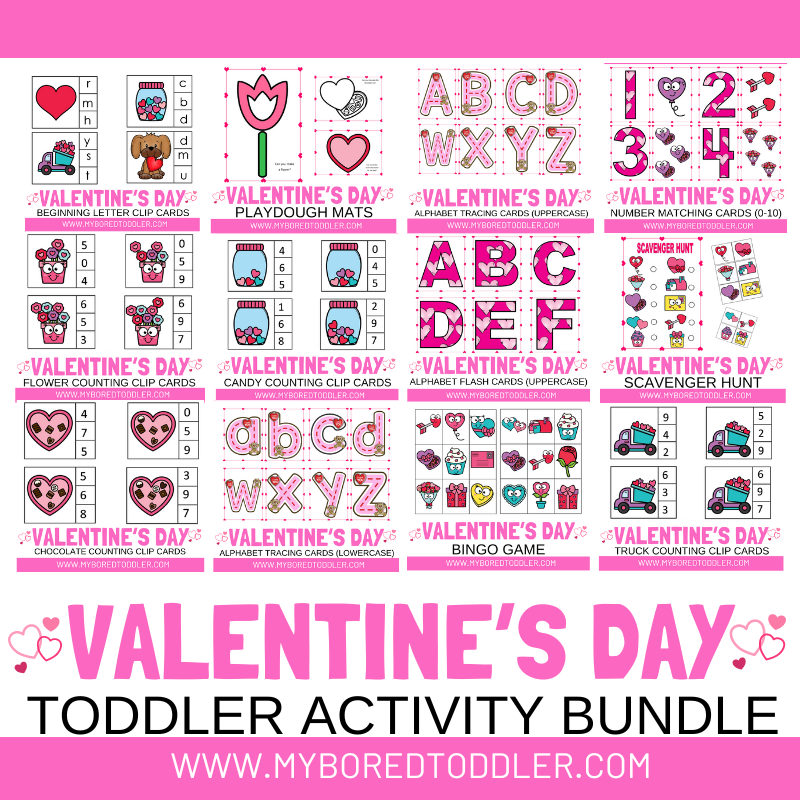 Valentine's Day Toddler Printable Bundle – My Bored Toddler